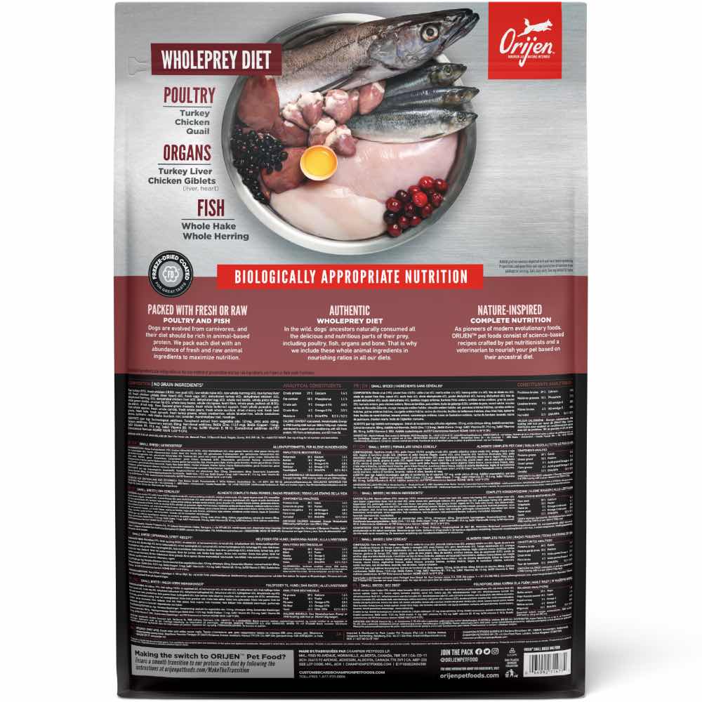 ORIJEN Small Breed Grain-Free Dry Dog Food | Kohepets