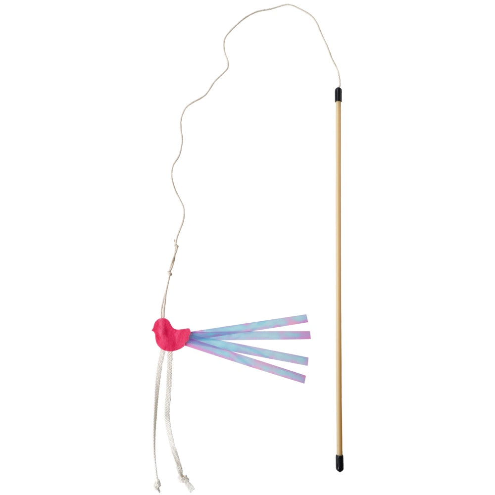 Petz Route Rustling With Paper String Cat Wand Toy (Bird) | Kohepets