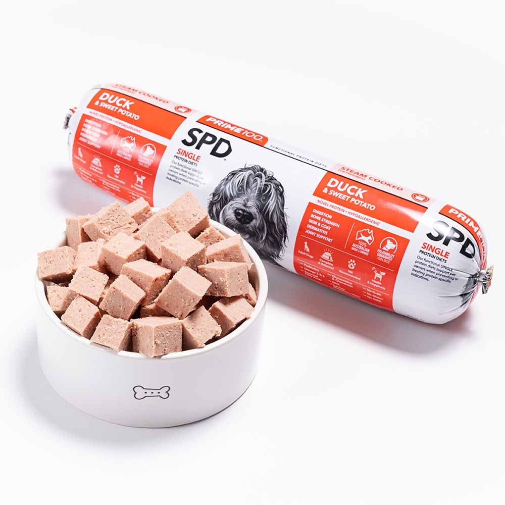 Prime100 SPD Duck & Sweet Potato Grain Free Cooked Chilled Roll Dog ...