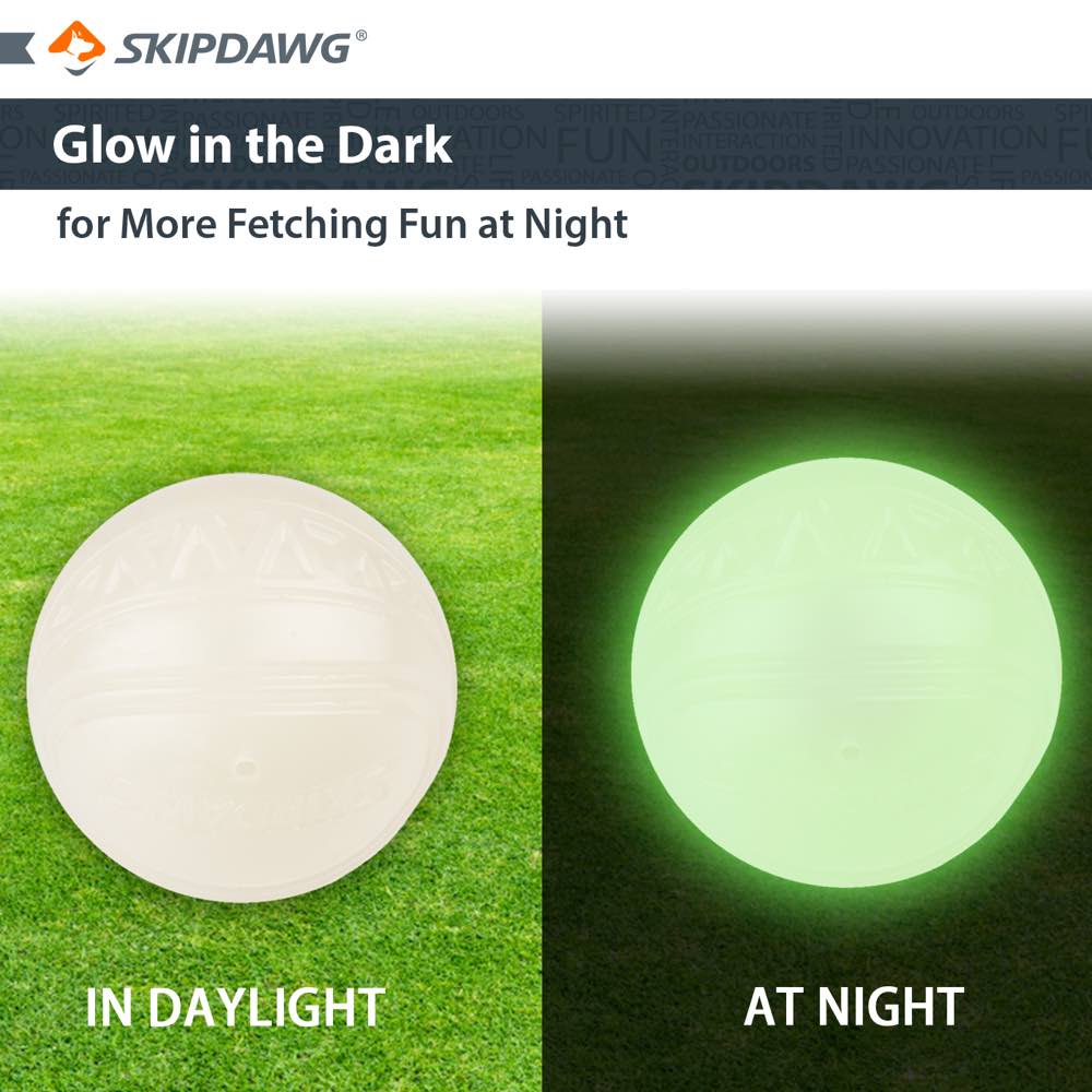 SkipDawg Neon Glow Ball Dog Toy | Kohepets