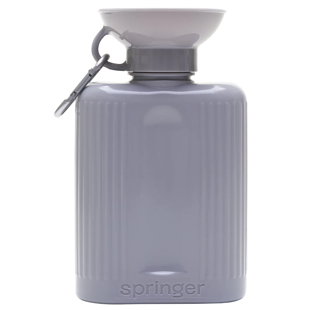 Springer Growler Dog Travel Water Bottle (Grey) | Kohepets