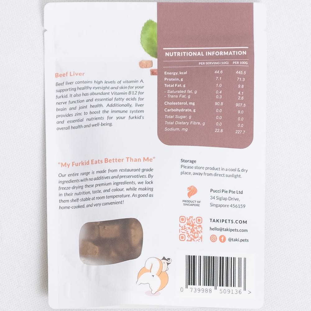 Taki Beef Liver Grain-Free Freeze-Dried Treats For Cats & Dogs | Kohepets