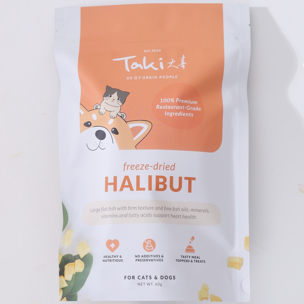 Taki Halibut Fish Grain-Free Freeze-Dried Treats For Cats & Dogs 60g ...
