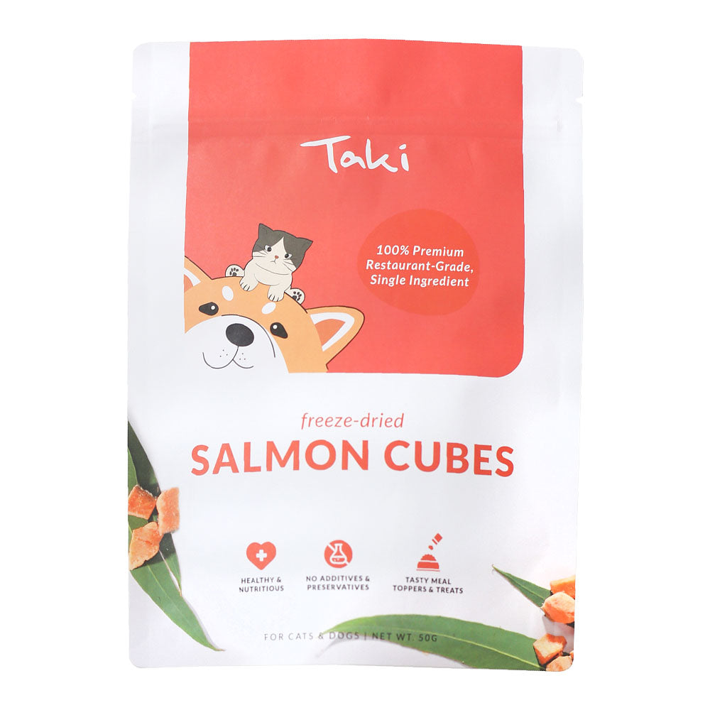 Taki Salmon Cubes Grain-Free Freeze-Dried Treats For Cats & Dogs | Kohepets