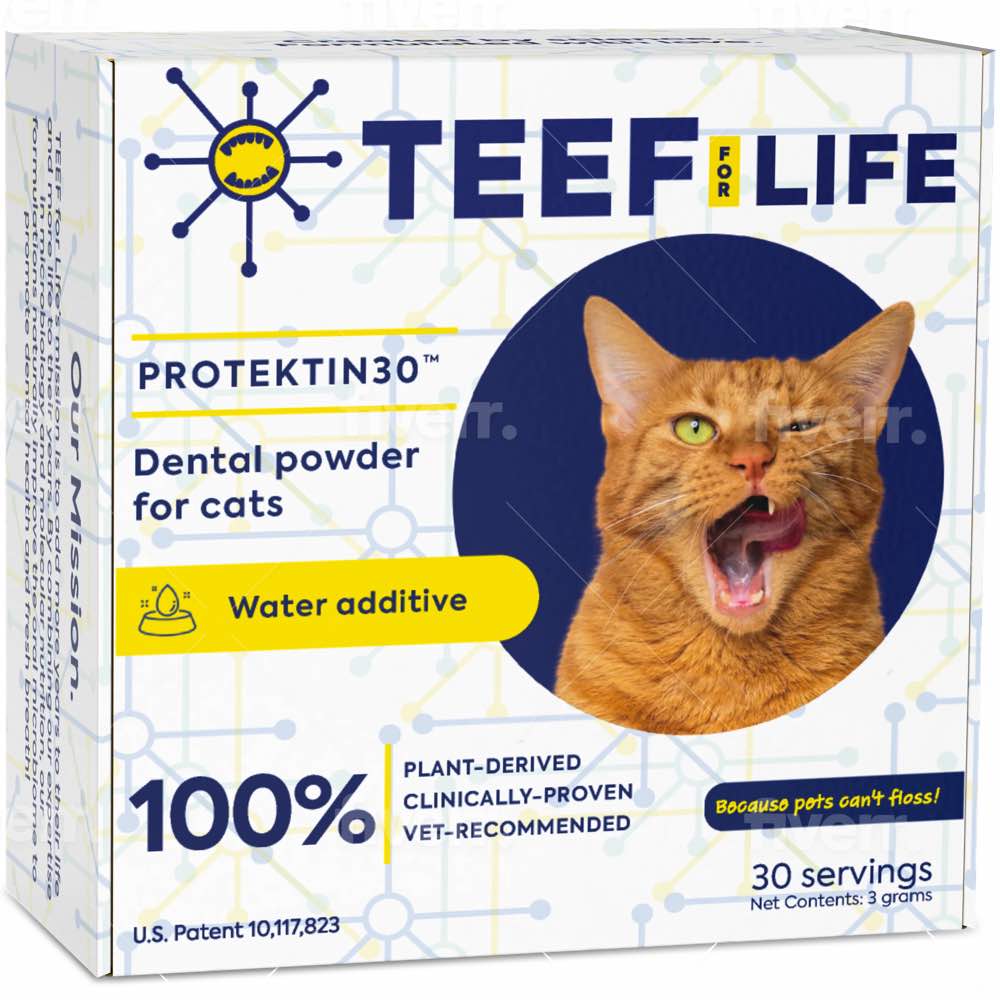 Teef! Protektin30 Prebiotic Dental Powder Cat Water Additive 3g | Kohepets