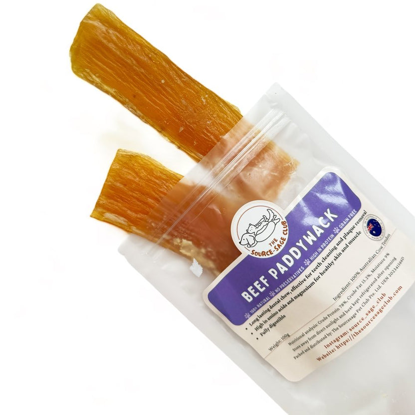 The Source-Sage Club Beef Paddywhack Grain-Free Dog Chews 100g | Kohepets