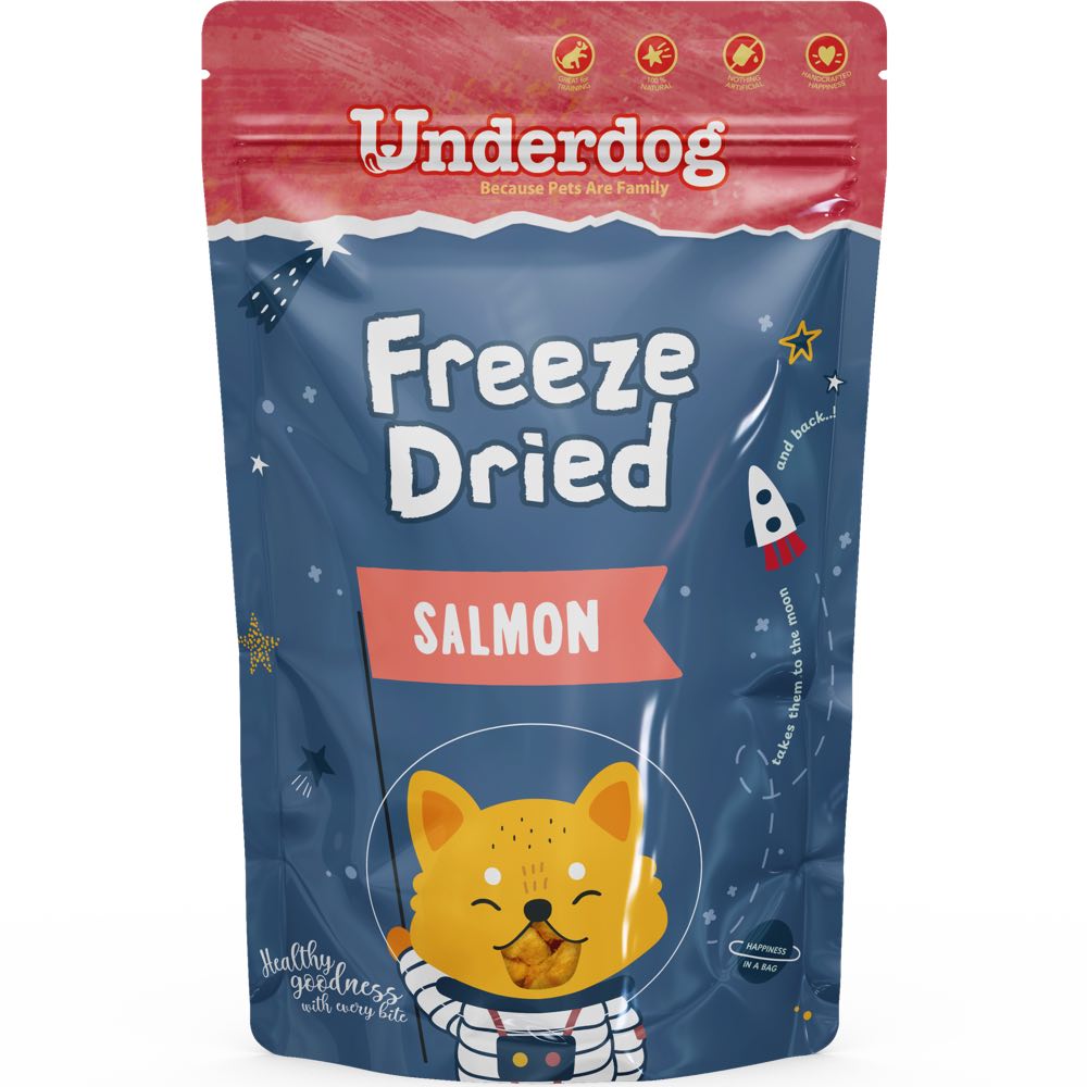 Underdog Salmon Freeze-Dried Grain-Free Dog Treats 50g | Kohepets