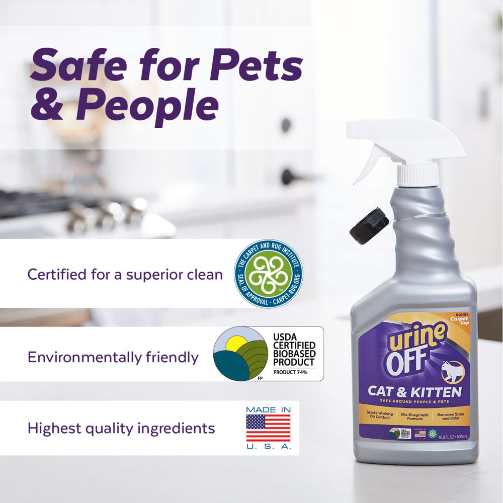 Urine Off Cat & Kitten Formula With Carpet Applicator 32oz | Kohepets