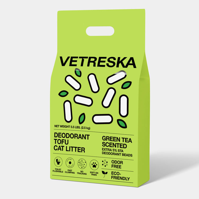 VETRESKA Deodorant Tofu Green Tea Clumping Cat Litter 2.5kg | Kohepets