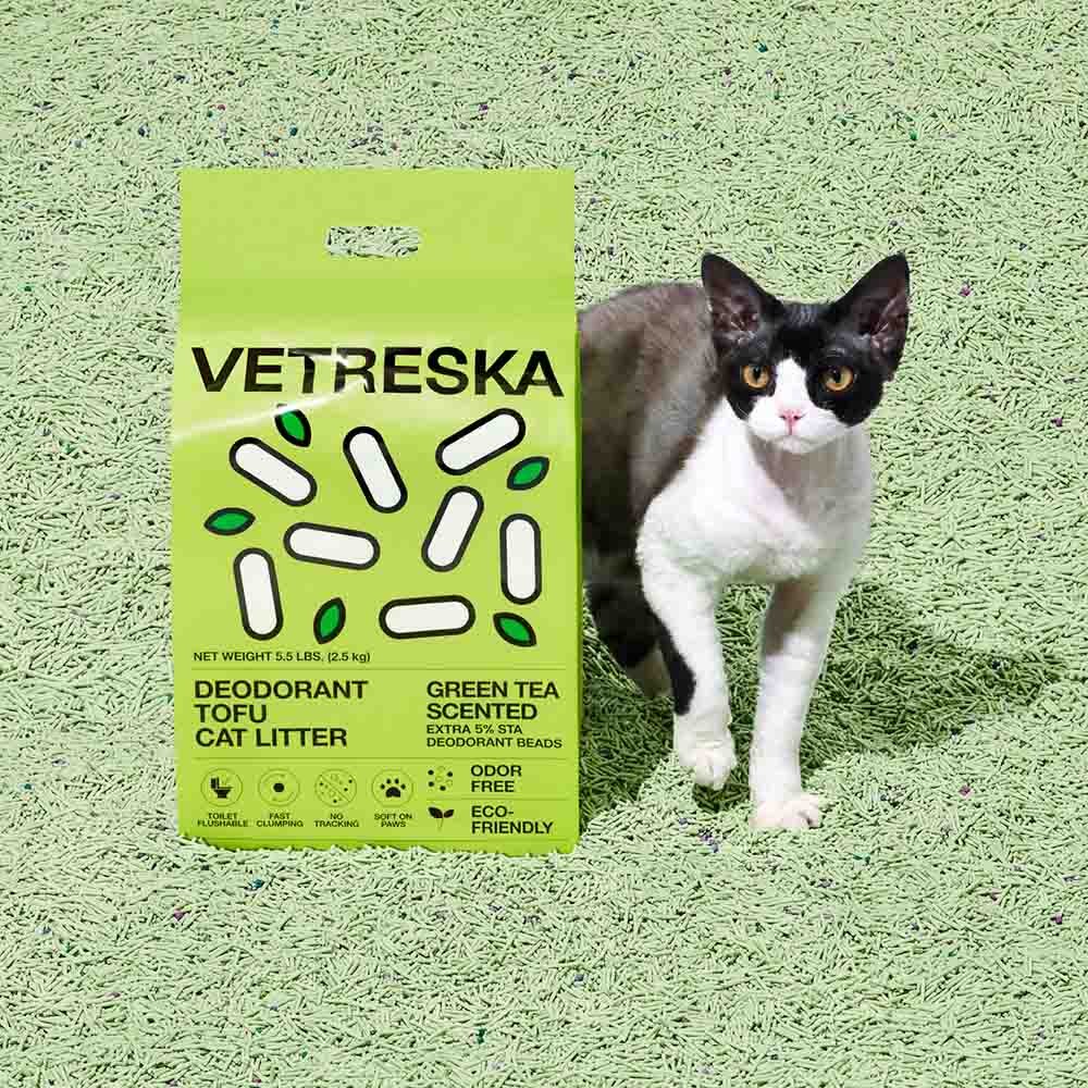 VETRESKA Deodorant Tofu Green Tea Clumping Cat Litter 2.5kg | Kohepets