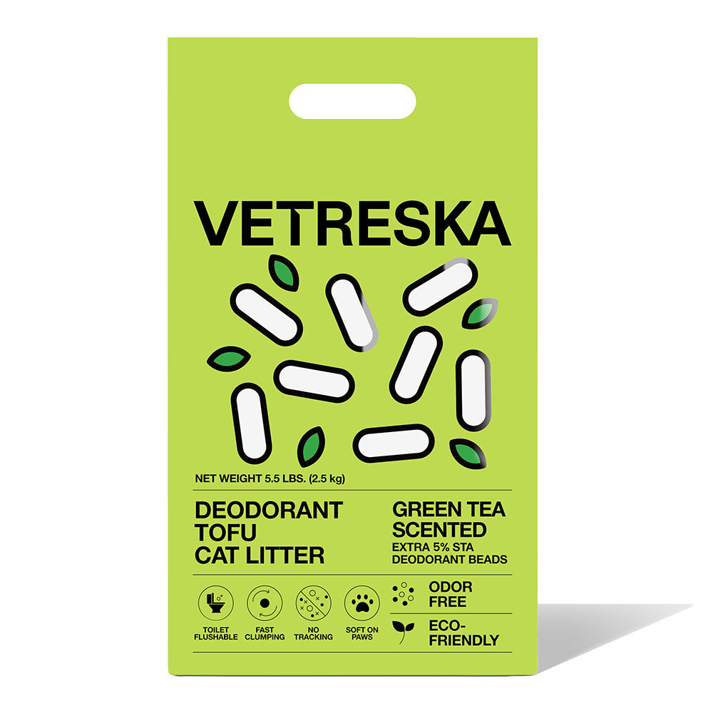 VETRESKA Deodorant Tofu Green Tea Clumping Cat Litter 2.5kg | Kohepets
