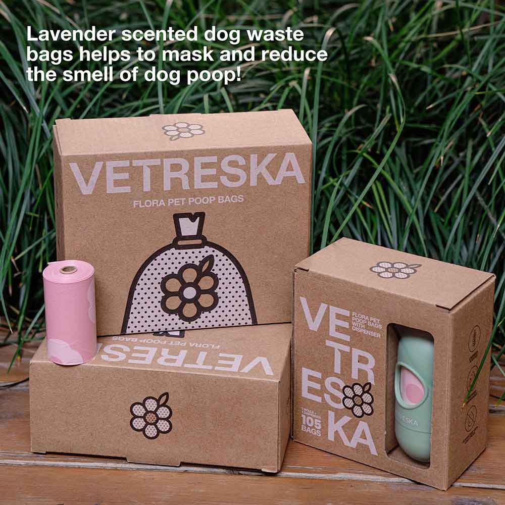 VETRESKA Flora Scented Dog Poop Bags 300pc | Kohepets