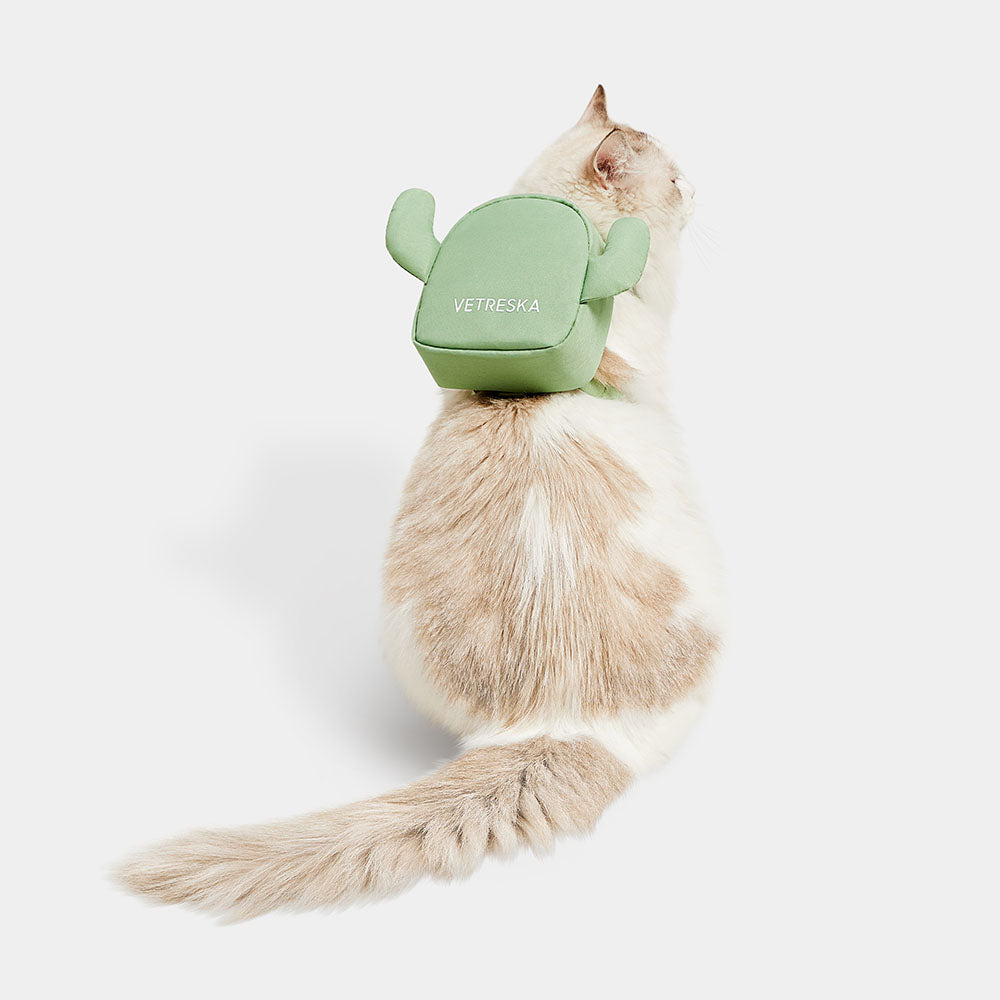 VETRESKA Oasis Cactus Backpack Harness & Leash Set For Cats & Dogs ...