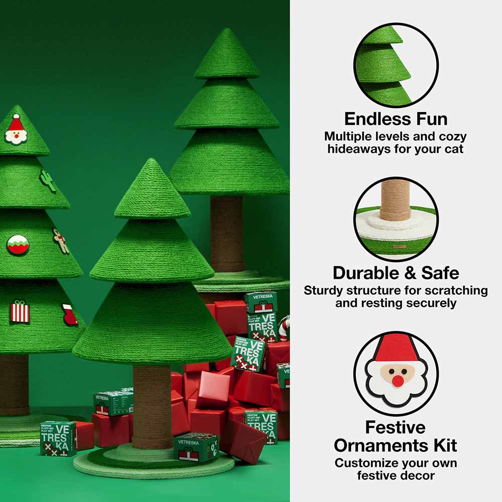 VETRESKA Pine Petite Cat Tree | Kohepets