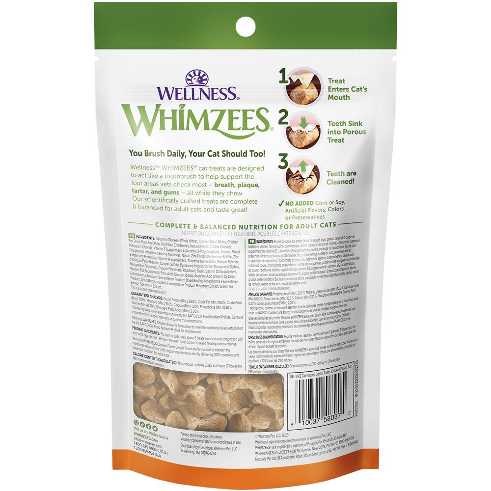 Whimzees Chicken Flavour Dental Cat Treats | Kohepets