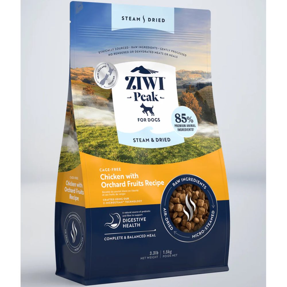ZiwiPeak Cage Free Chicken with Orchard Fruits Recipe Steam & Dried Dog Food | Kohepets