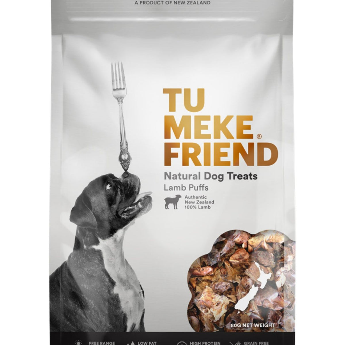 Tu Meke Friend Lamb Puffs Grain-Free Air-Dried Dog Treats 80g | Kohepets