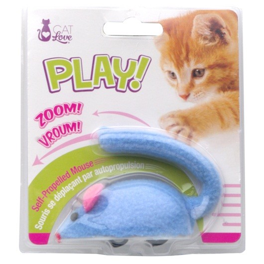 Cat Love Play Zippy Mouse (Blue) | Kohepets