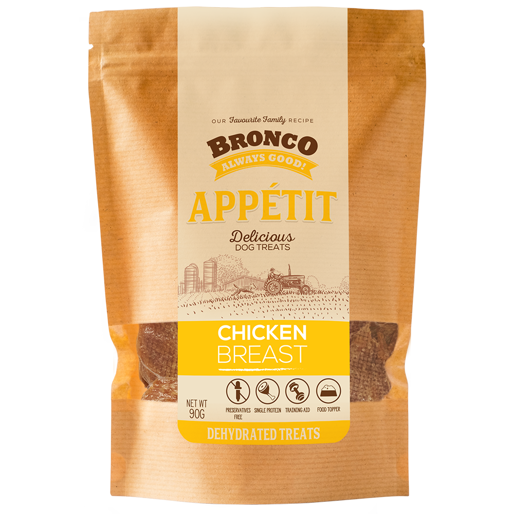 Bronco Appetit Chicken Breast Dehydrated Dog Treats | Kohepets