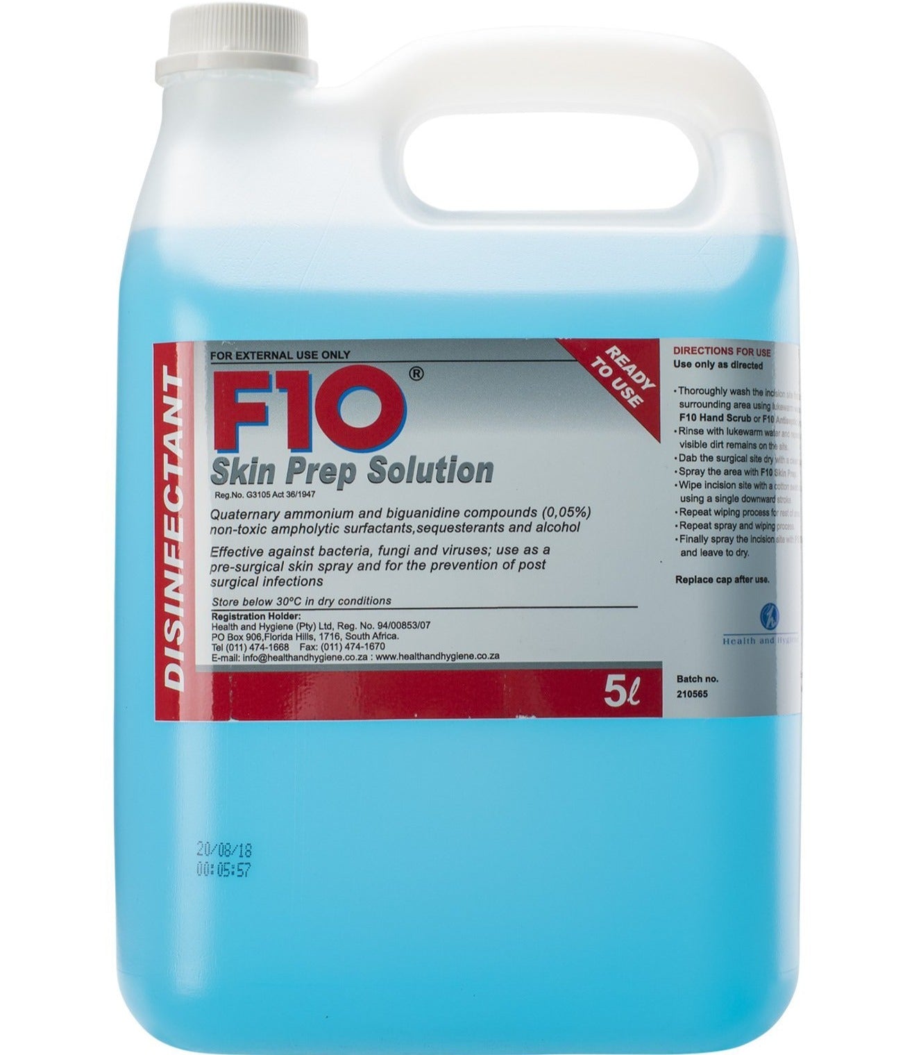 F10 Skin Prep for Pets 5L | Kohepets