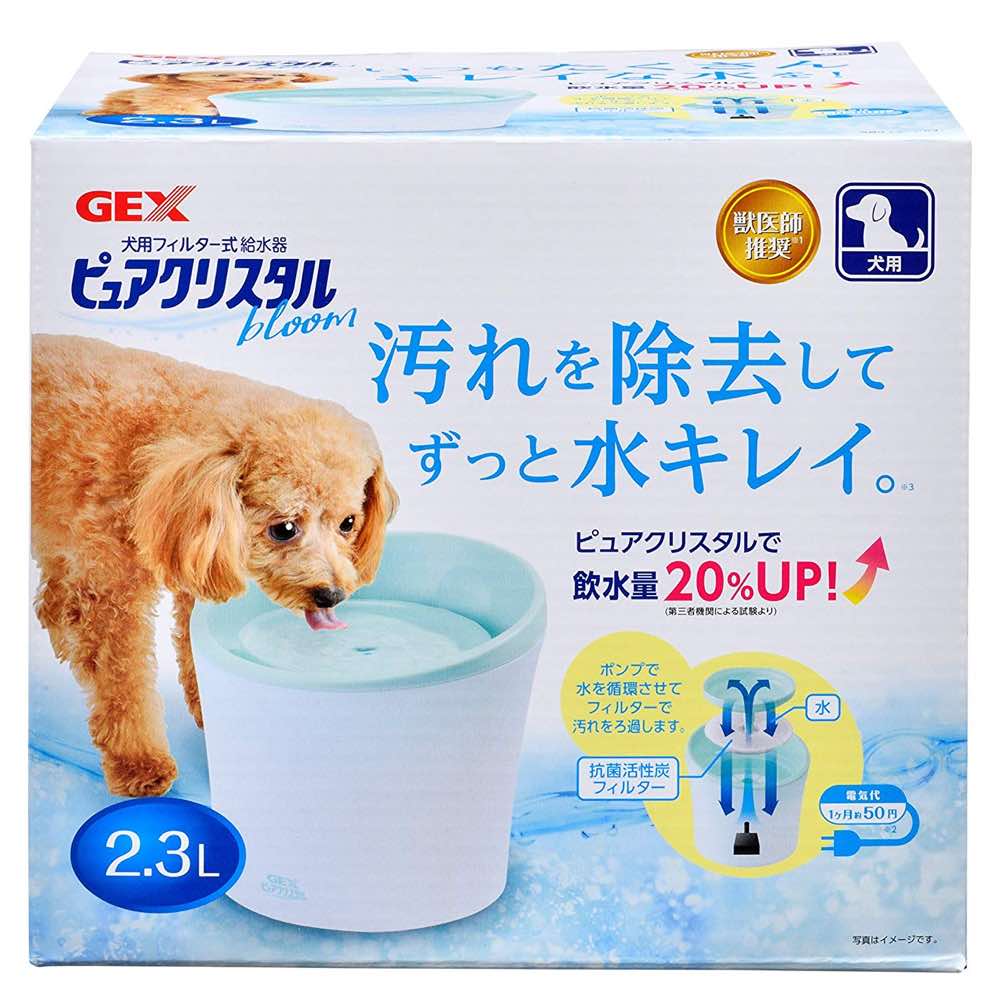 GEX Pure Crystal Bloom Dog Drinking Fountain | Kohepets