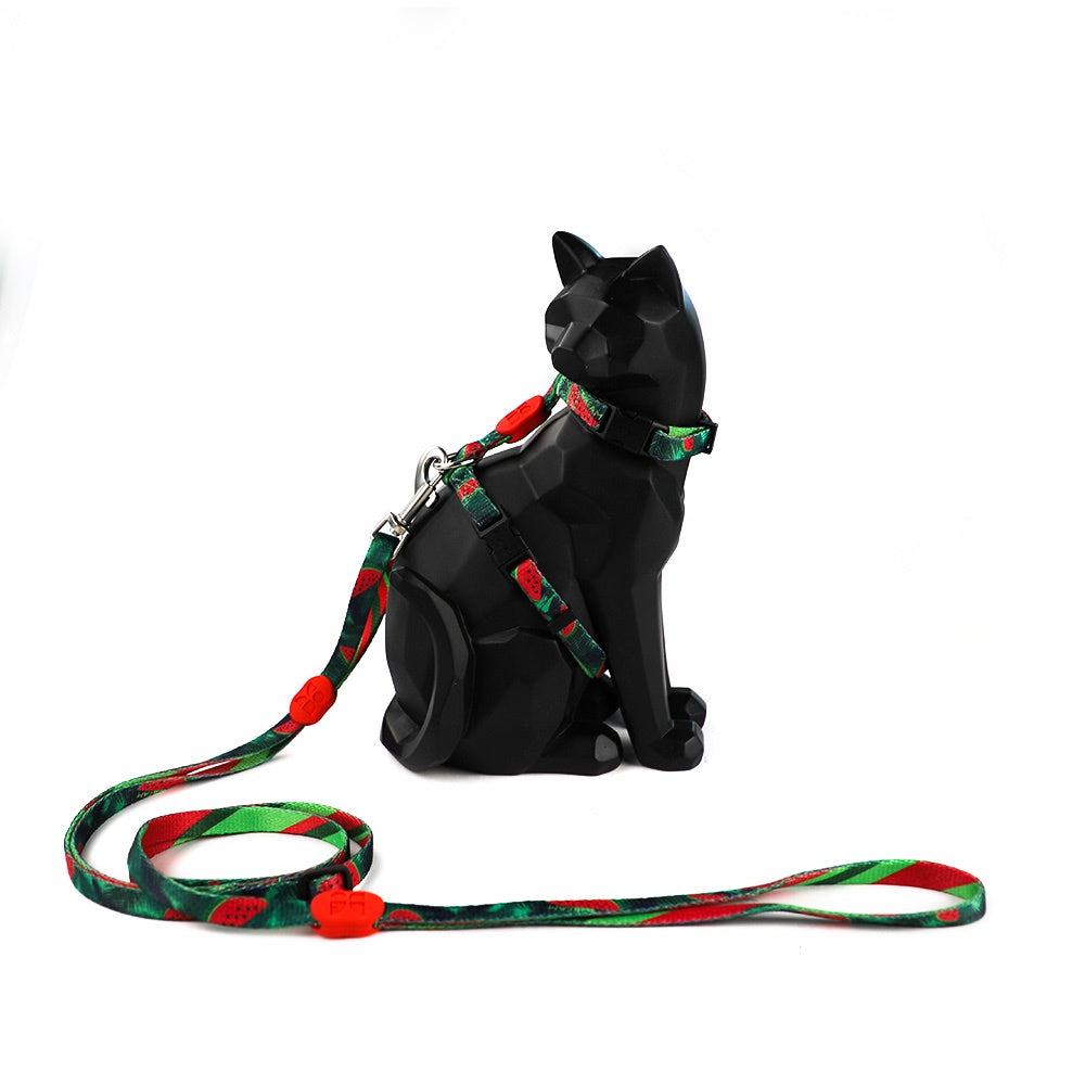HiDREAM Profusion Cat H-Harness & Leash Set (Watermelon) | Kohepets