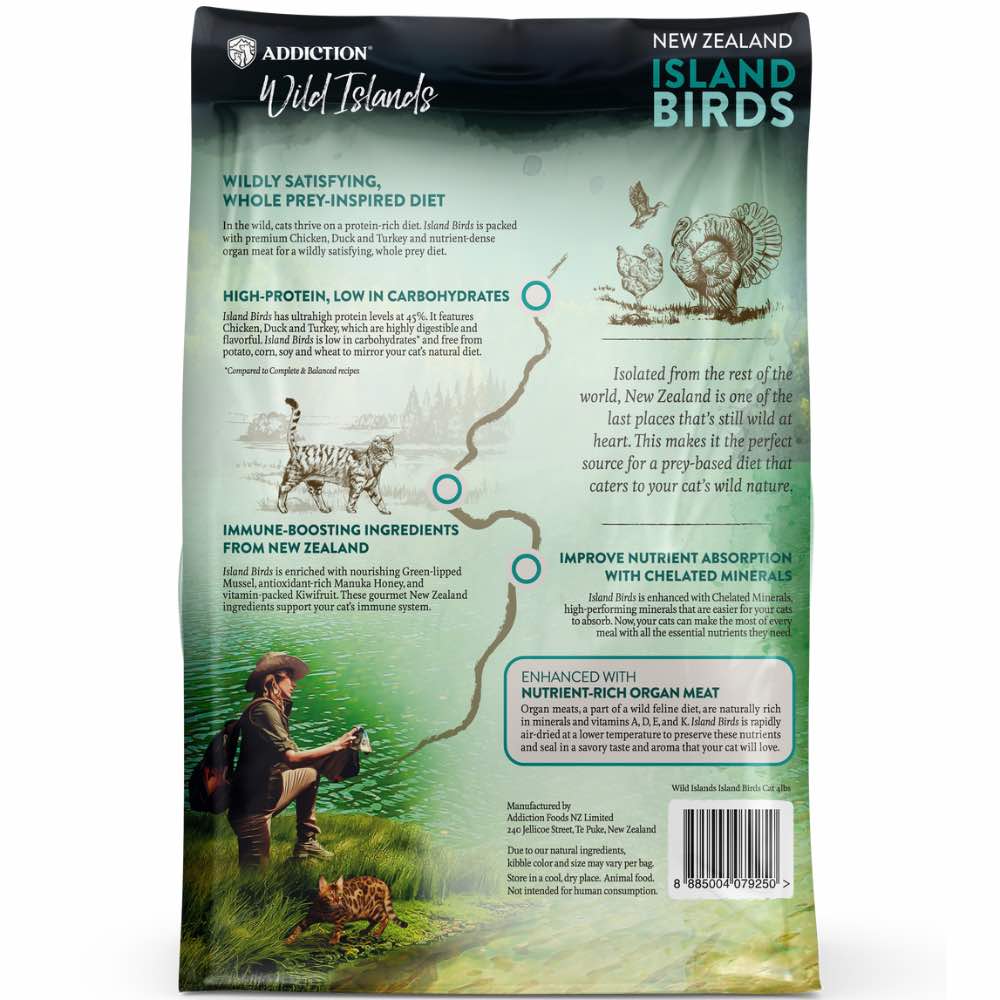 Addiction Wild Islands Birds Chicken, Duck & Turkey Grain-Free Dry Cat ...