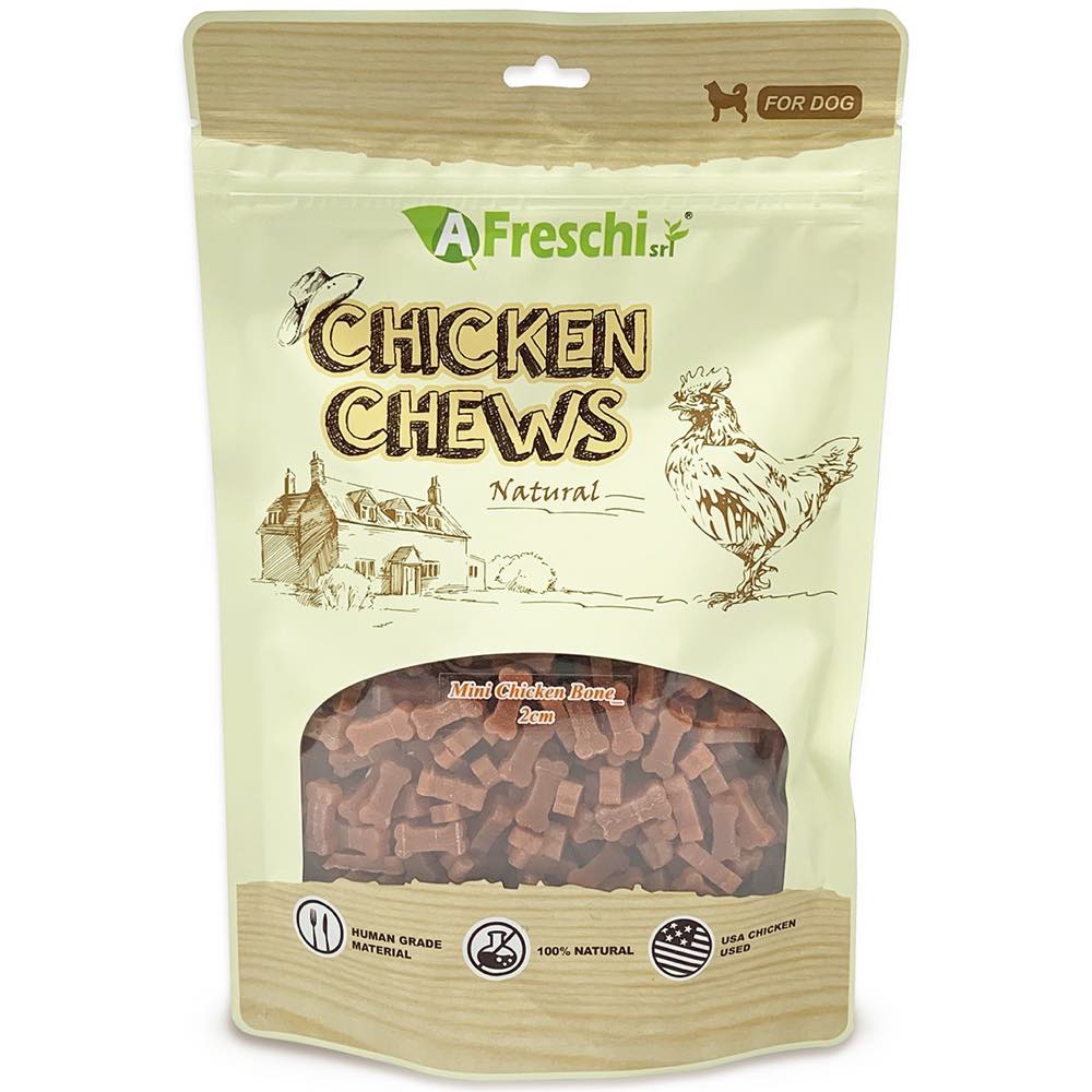 AFreschi Chicken Chews Mini Bone Dog Treats 200g | Kohepets