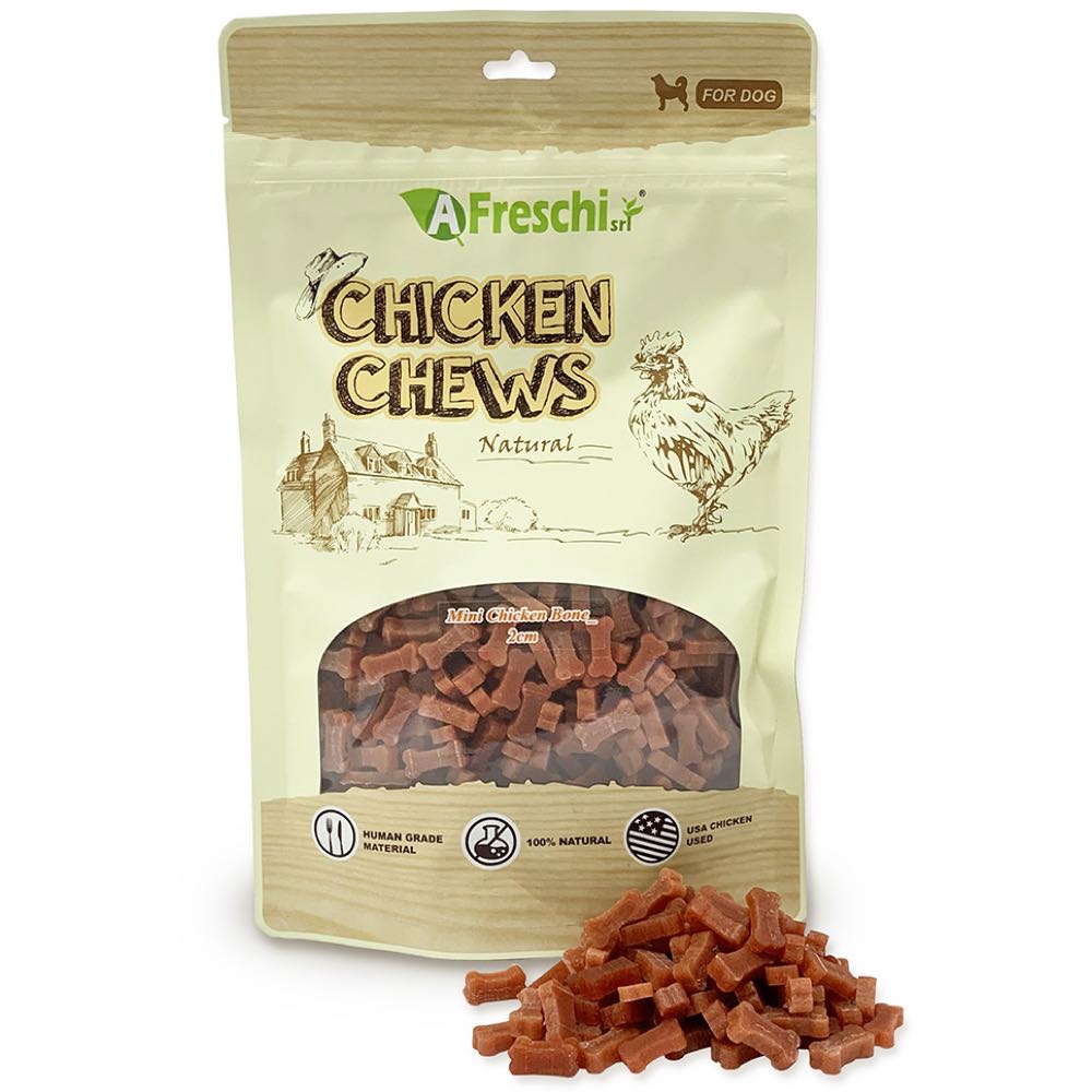 AFreschi Chicken Chews Mini Bone Dog Treats 200g | Kohepets