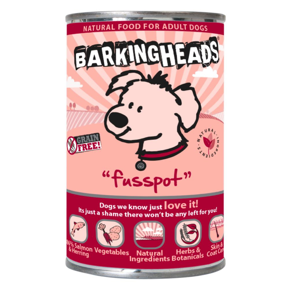Barking Heads Fusspot Salmon & Herring Canned Dog Food 400g | Kohepets