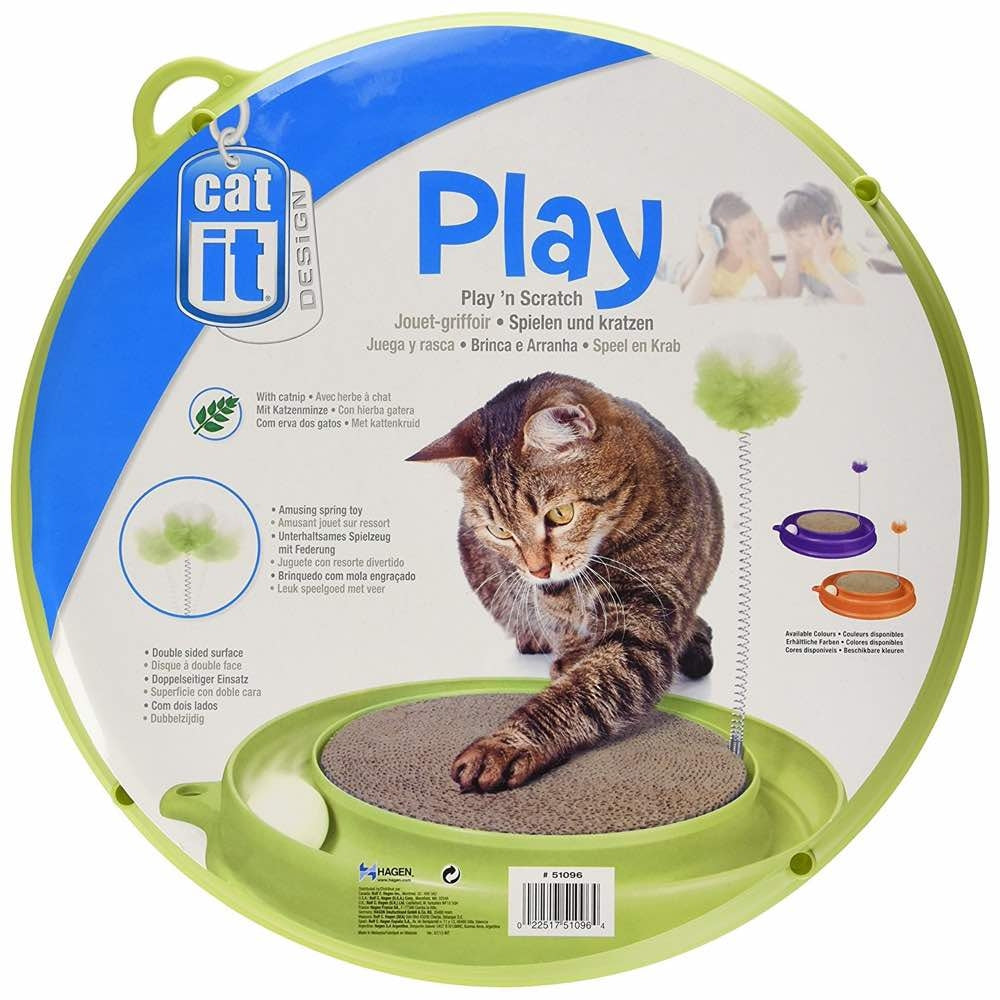 Catit Play n Scratch Toy - Green | Kohepets