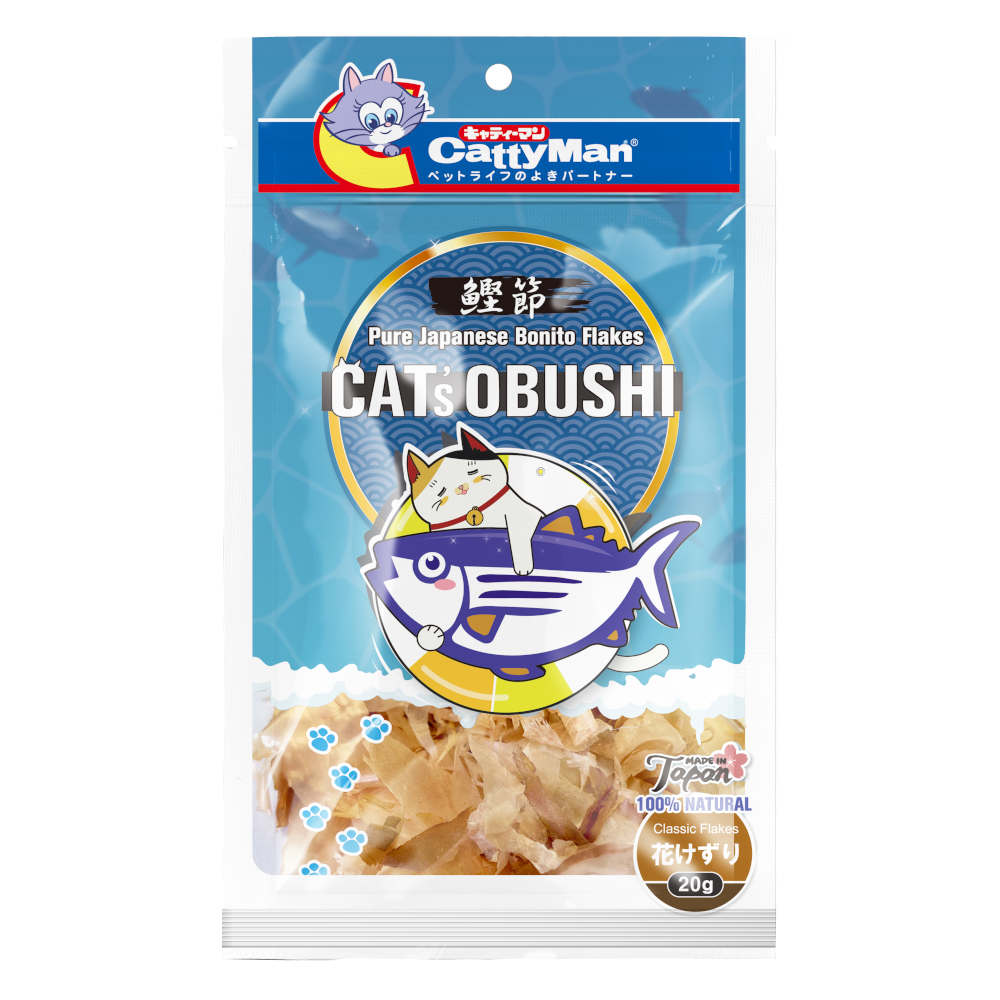 CattyMan Cat's Obushi Pure Japanese Bonito Classic Flakes Cat Treats ...