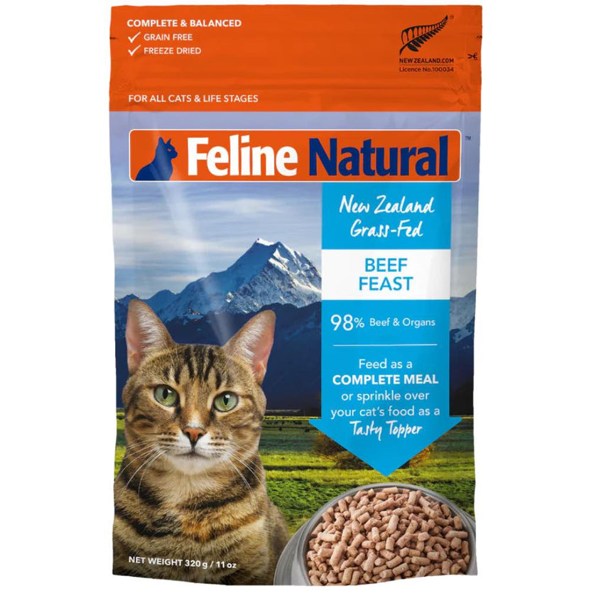 Feline Natural Beef Feast Freeze Dried Raw Cat Food 320g | Kohepets