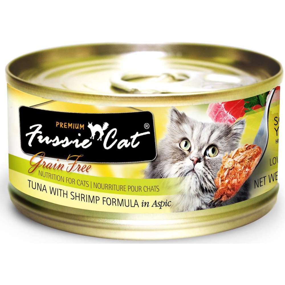 Fussie Cat Premium Tuna With Shrimp In Aspic Grain-Free Canned Cat Food ...