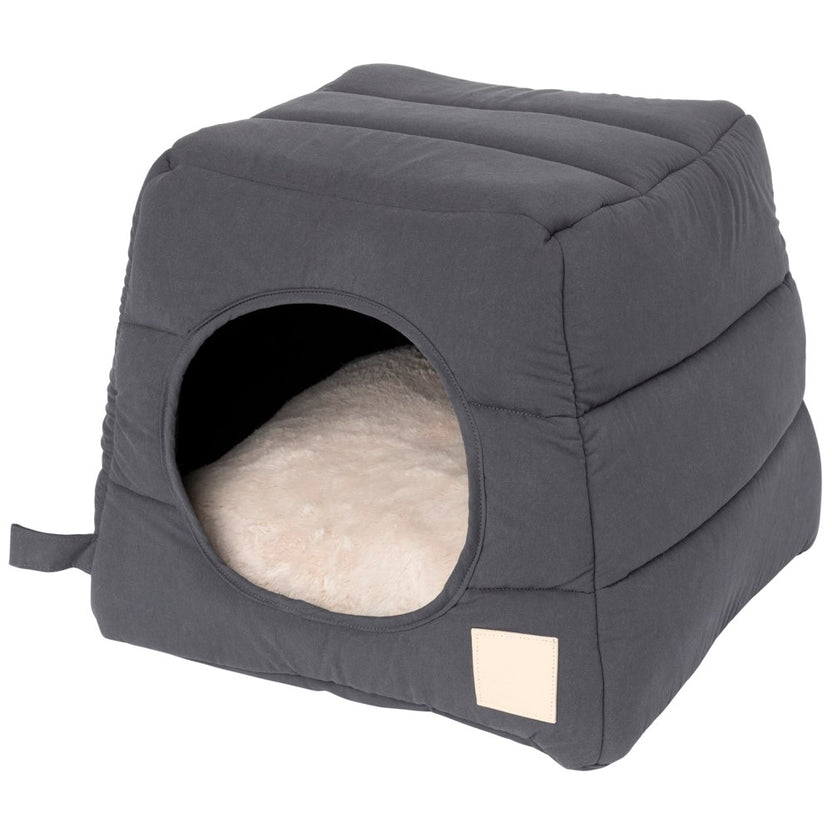 Fuzzyard Life Cubby Bed For Cats & Dogs (Slate Grey) | Kohepets