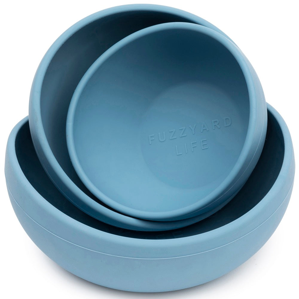 FuzzYard Life Silicone Dog Bowl (French Blue) | Kohepets