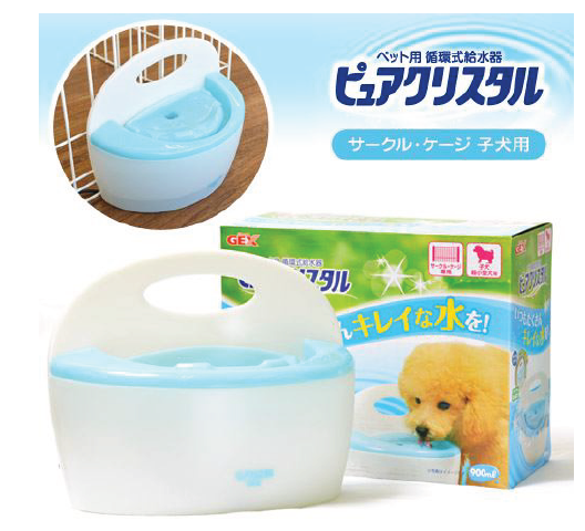 GEX Pure Crystal Cage Drinking Fountain For Puppies 900ml | Kohepets