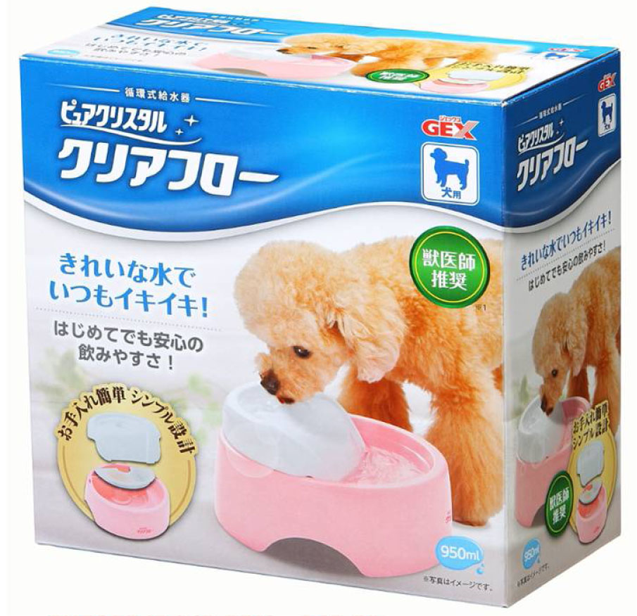 GEX Pure Crystal Clear Flow Drinking Fountain For Dogs 950ml | Kohepets