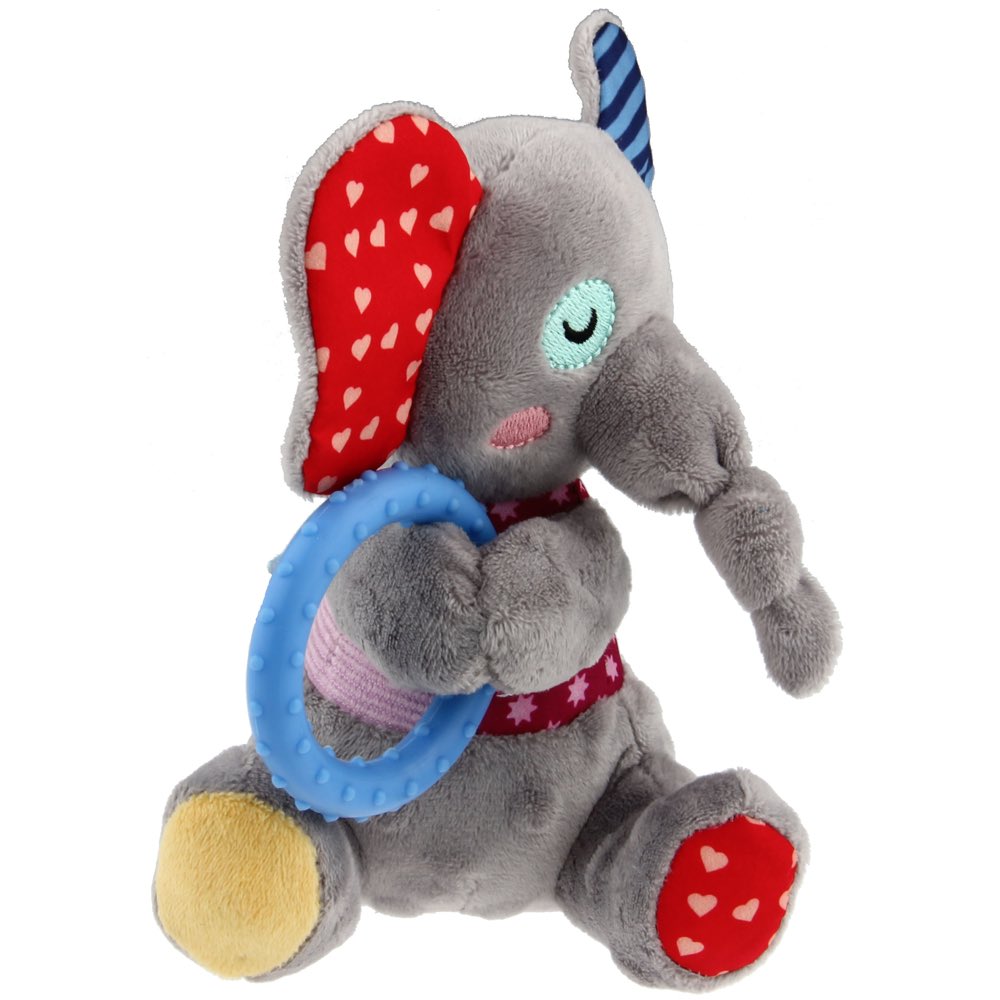 GiGwi Plush Friendz Crinkly TPR Ring Dog Toy (Elephant) | Kohepets