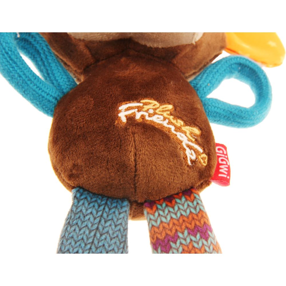GiGwi Plush Friendz Tug Dog Toy (Monkey) | Kohepets