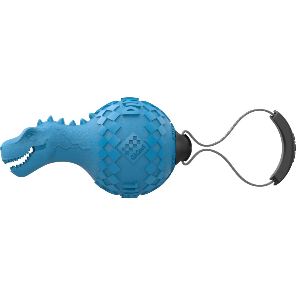 GiGwi Push To Mute Dinoball T-Rex Dog Toy (Light Blue) | Kohepets
