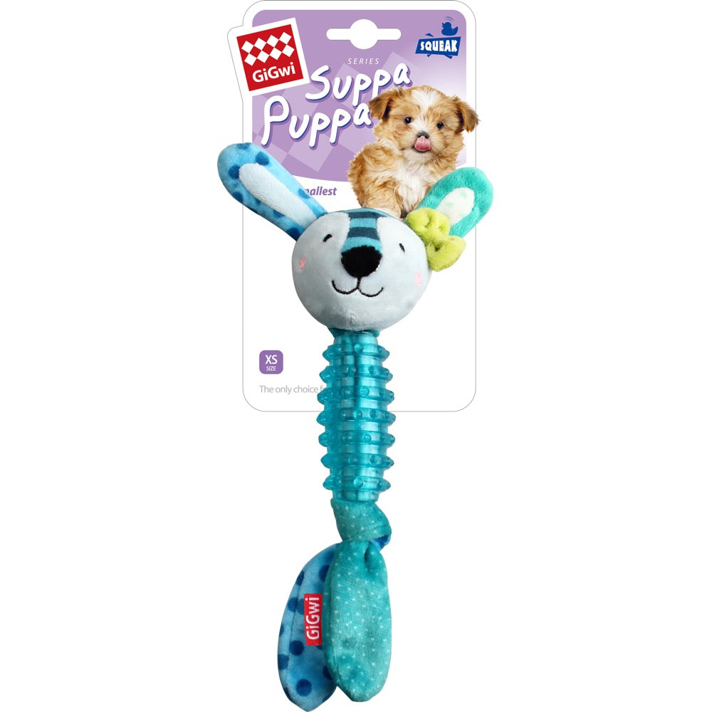 GiGwi Suppa Puppa TPR & Plush Dog Toy (Rabbit) | Kohepets