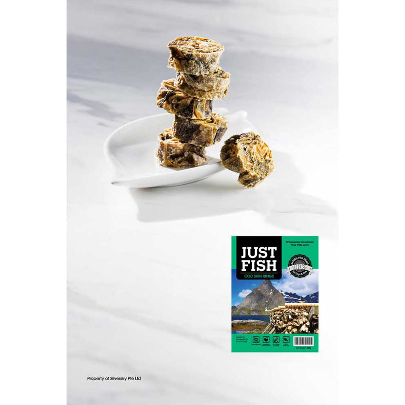 Just Fish Cod Skin Rings All Natural & Hypo-Allergenic Treats For Dogs ...