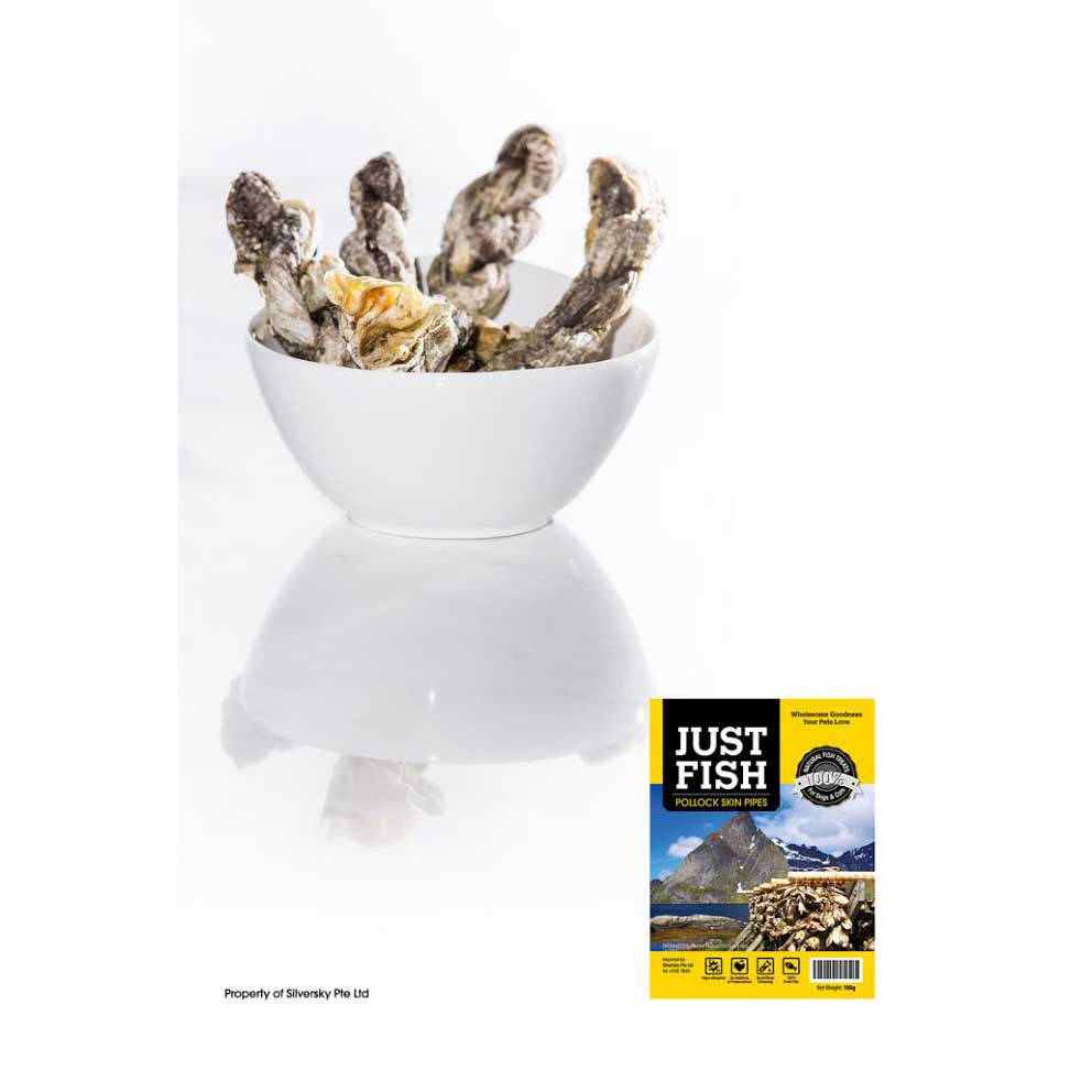 Just Fish Pollock Skin Pipes All Natural & Hypo-Allergenic Treats For ...