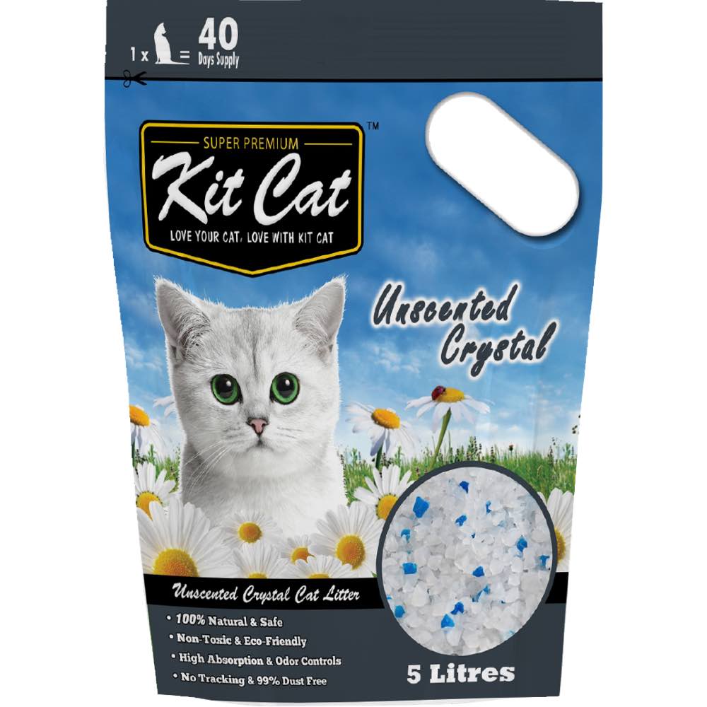Kit Cat Crystal Litter, Unscented Cat Litter 5L | Kohepets