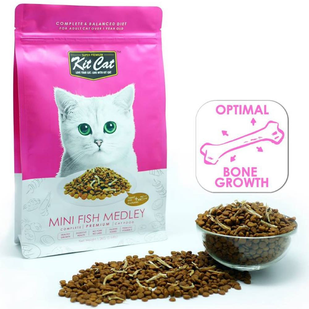 Kit Cat Mini Fish Medley Cuisine Dry Cat Food | Kohepets