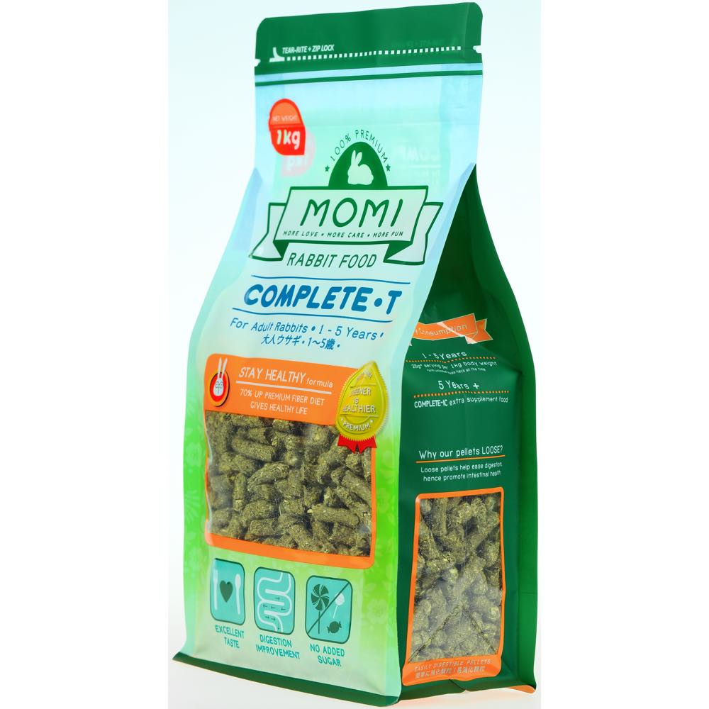 Momi Complete-T Adult Rabbit Food 1kg | Kohepets