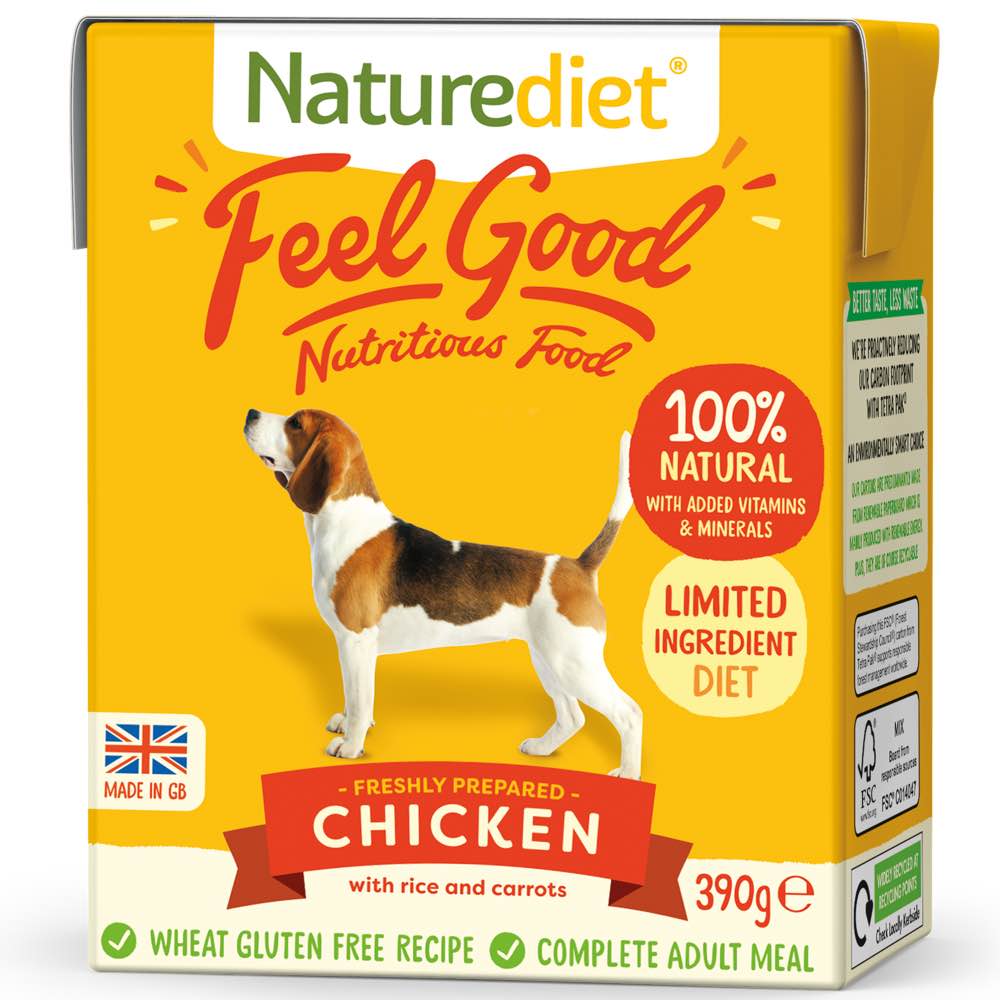 Naturediet Feel Good Chicken Wet Dog Food 390g | Kohepets