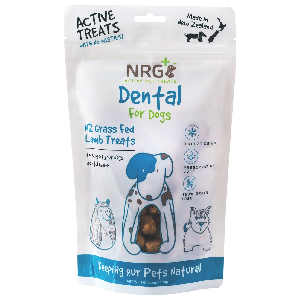 NRG+ Dental NZ Grass Fed Lamb Adult Freeze-Dried Dog Treats | Kohepets
