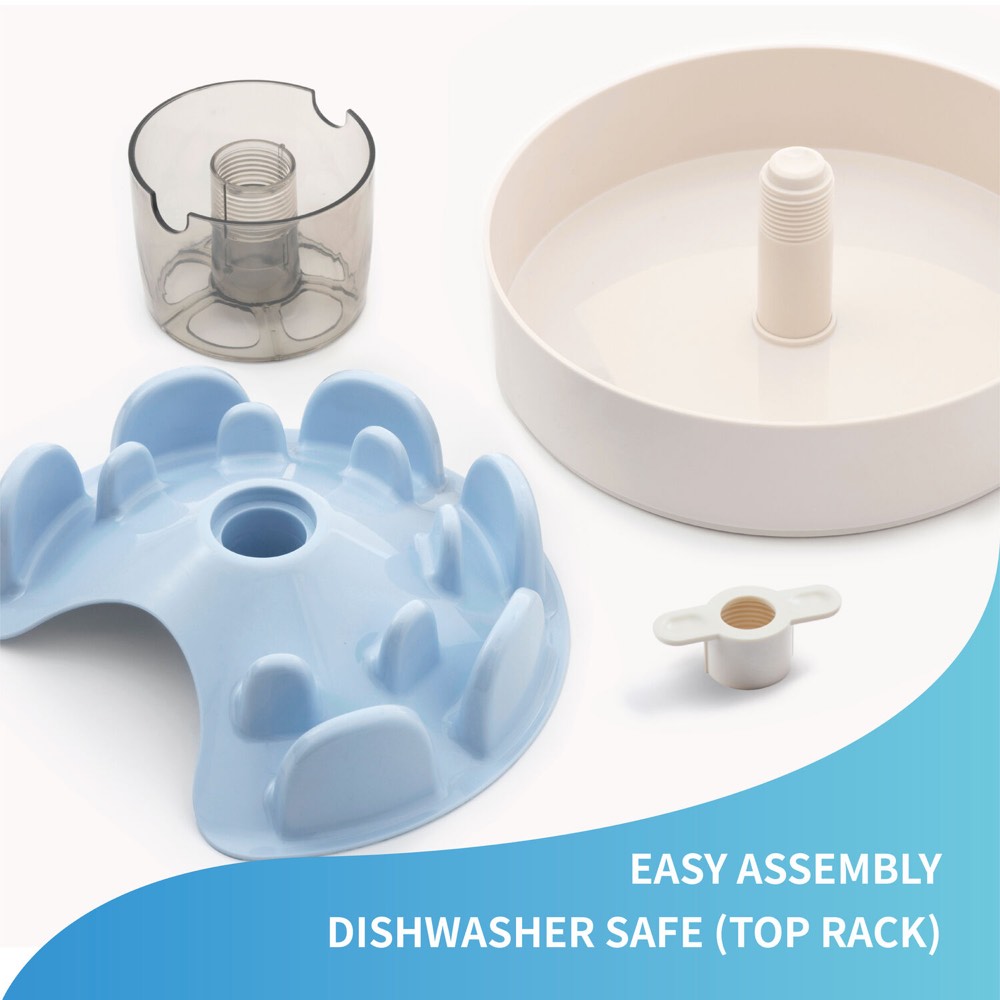PetDreamHouse SPIN Interactive Slow Feeder For Cats & Dogs (Baby Blue ...